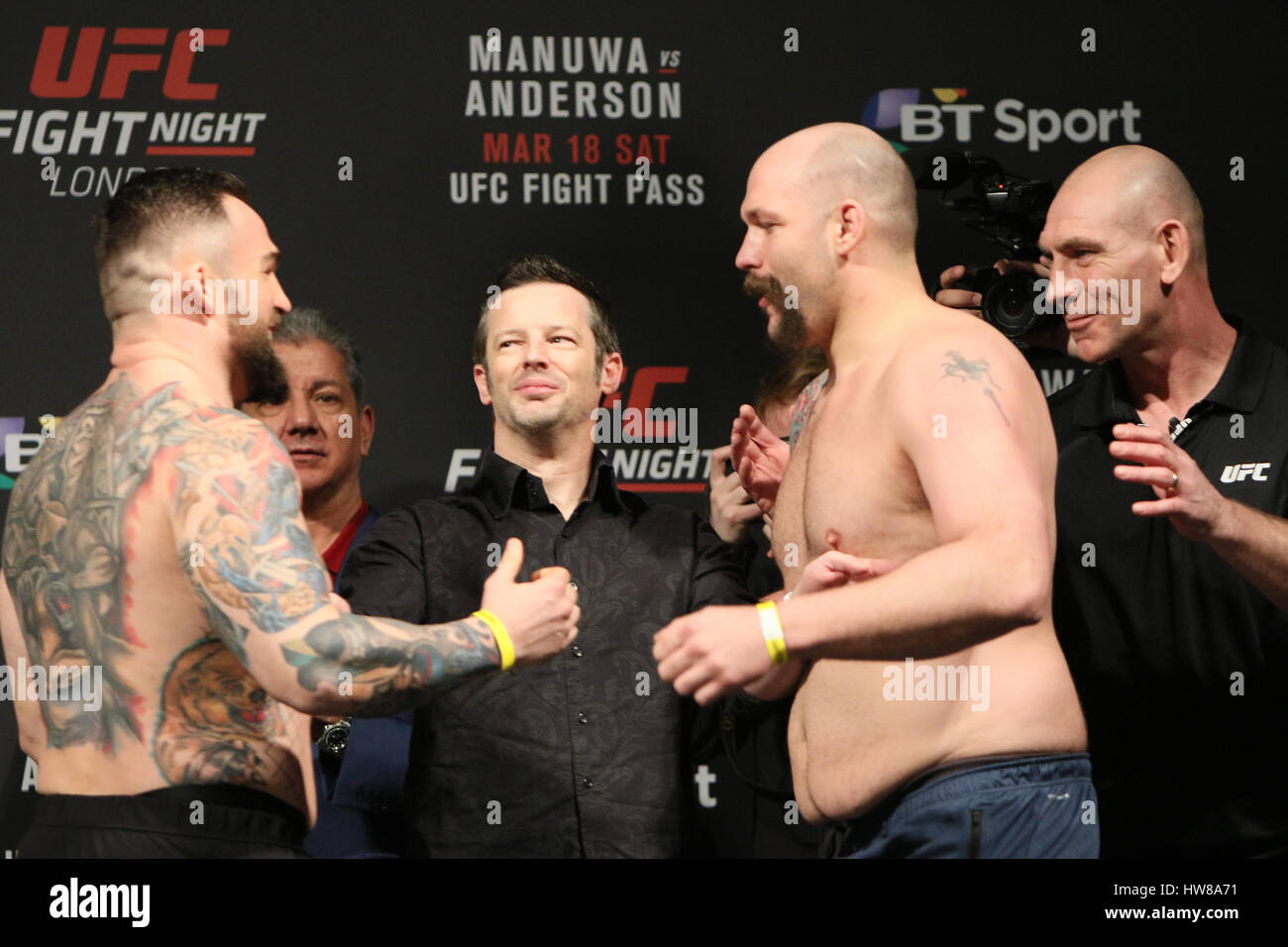 Daniel Omielanczuk and Timothy Johnson face off during UFC London ...