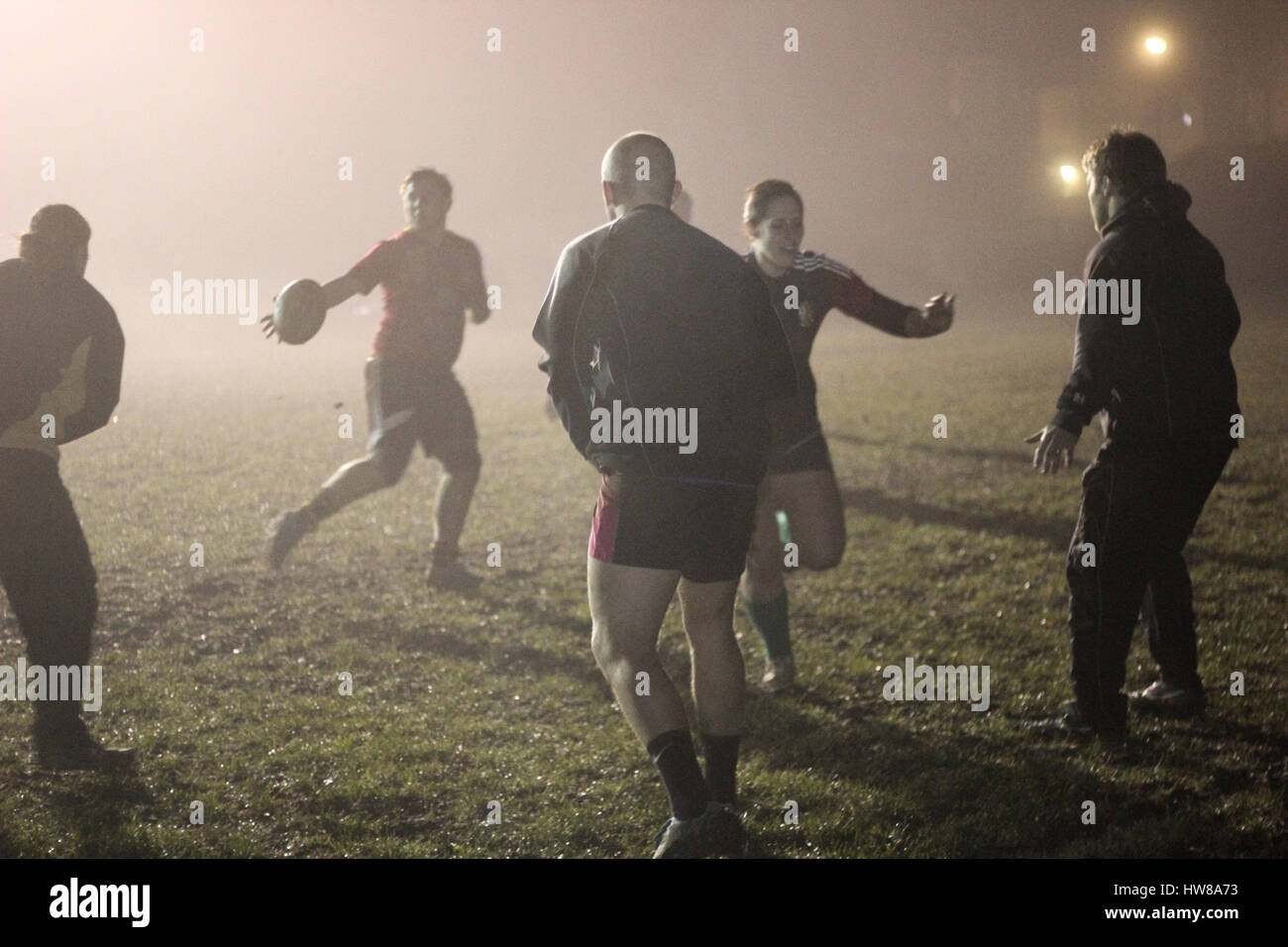 Pontyclun Rugby Club, South Wales, Half-time and training session at ...