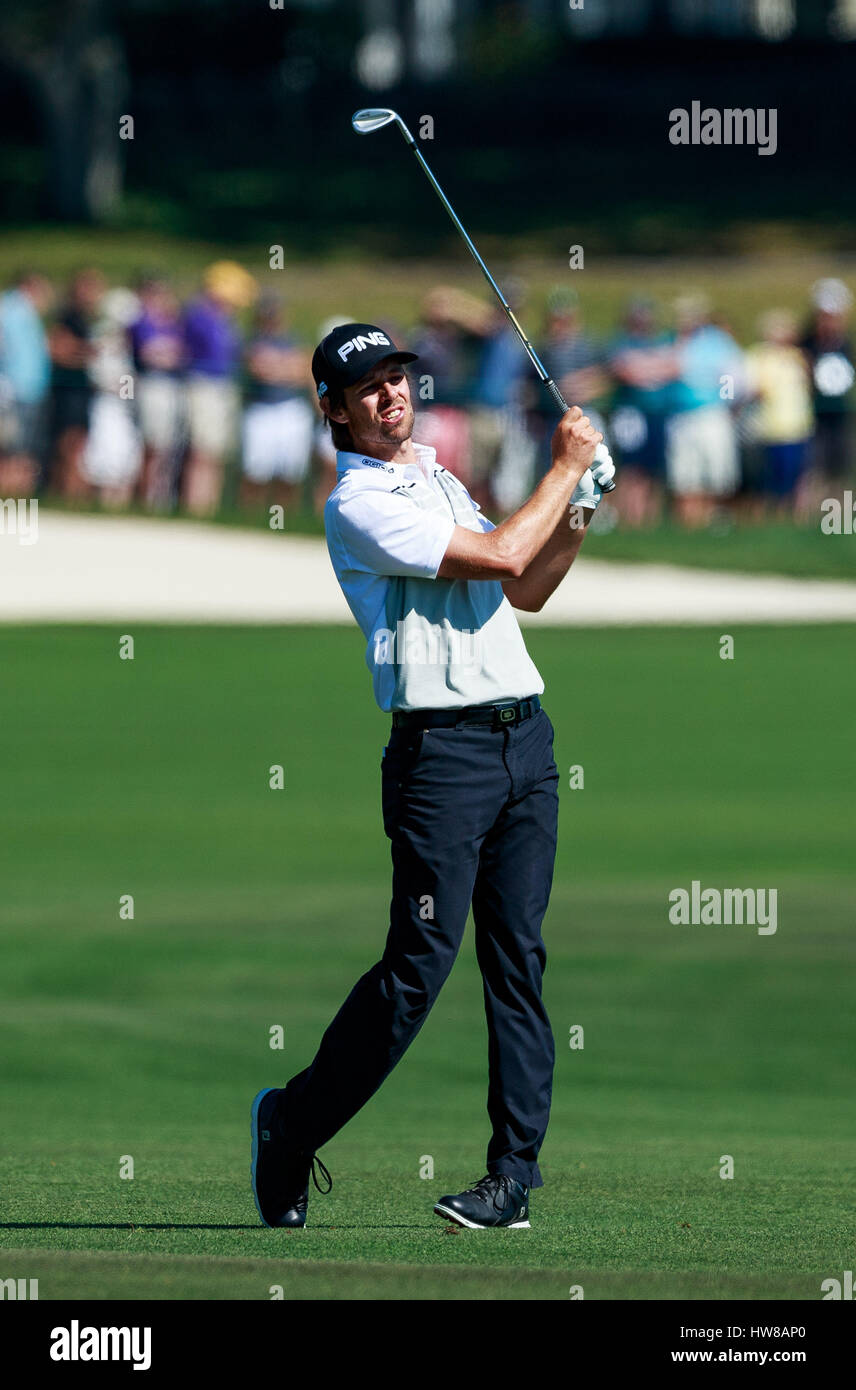 March 18, 2017 - Orlando, Florida, USA-Aaron Baddeley on the fairway of ...