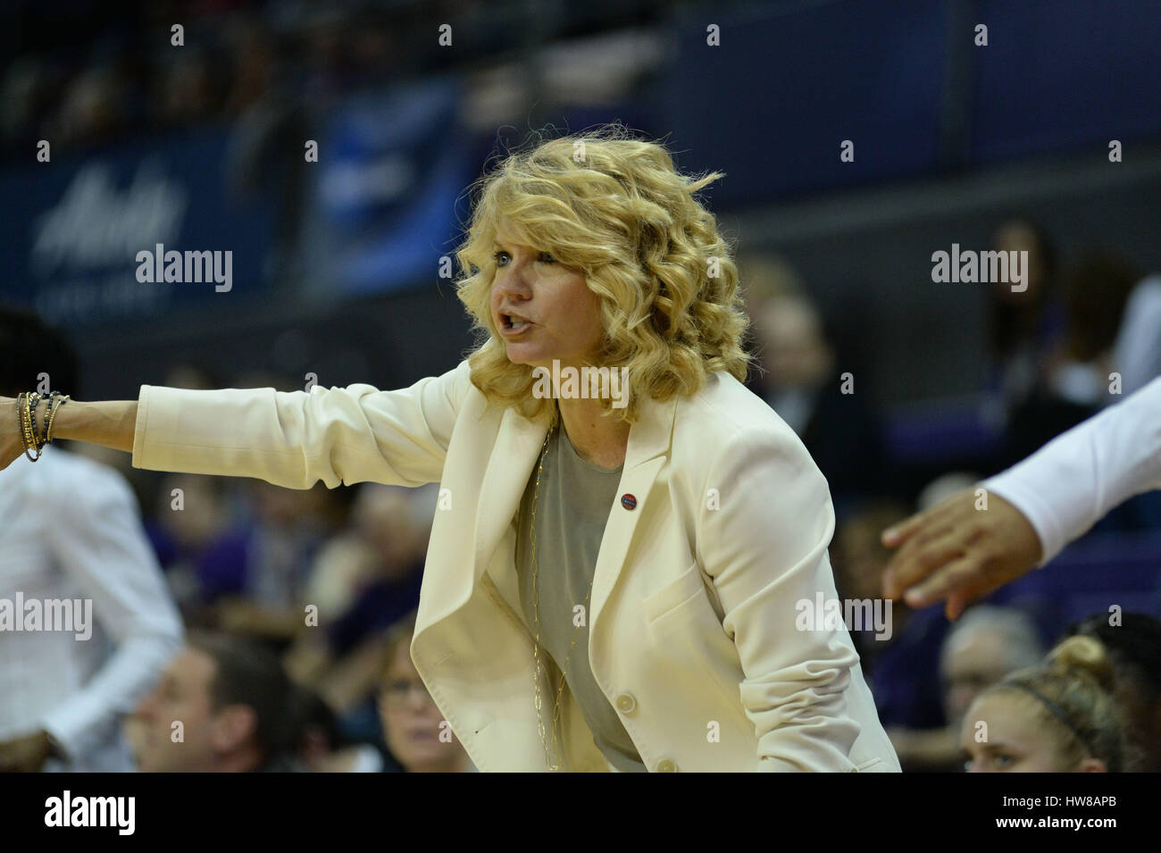Seattle, WA, USA. 18th Mar, 2017. Oklahoma Head Coach Sherri Coale ...
