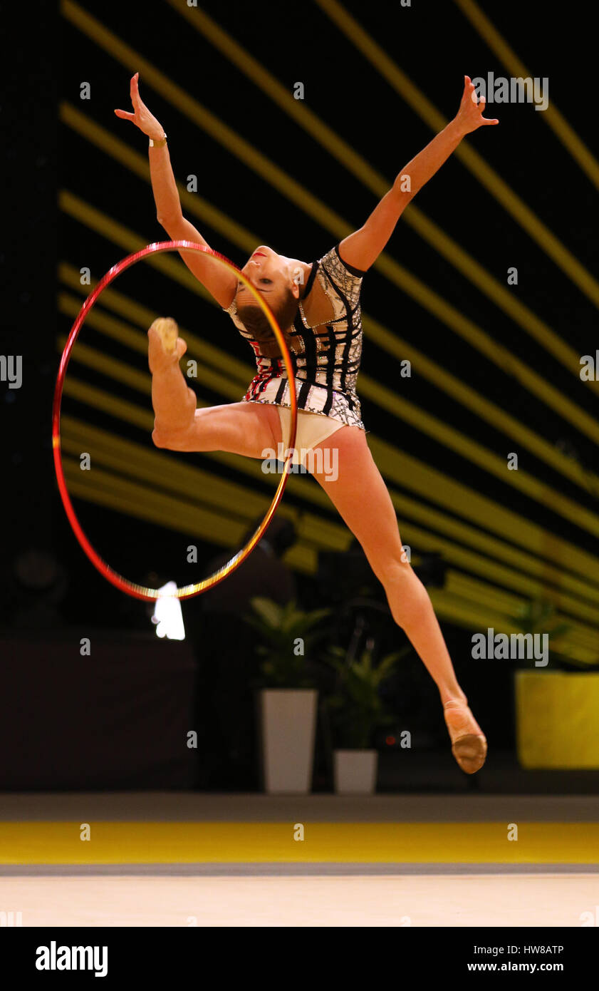 Kiev, Ukraine. 18th March, 2017. Rhythmic gymnast Viktoria Mazur of ...