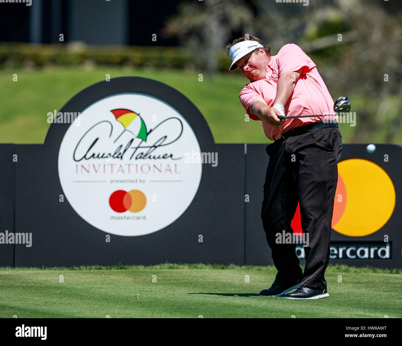 March 18, 2017 - Orlando, Florida, USA-Tim Herron on the tee of the ...