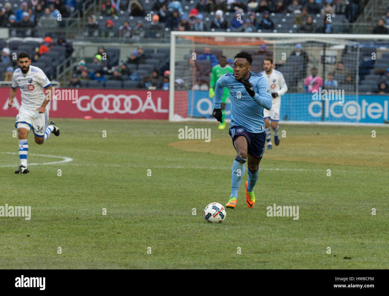 New York, NY USA - March 18, 2017: Rodney Wallace (23) of NYCFC ...