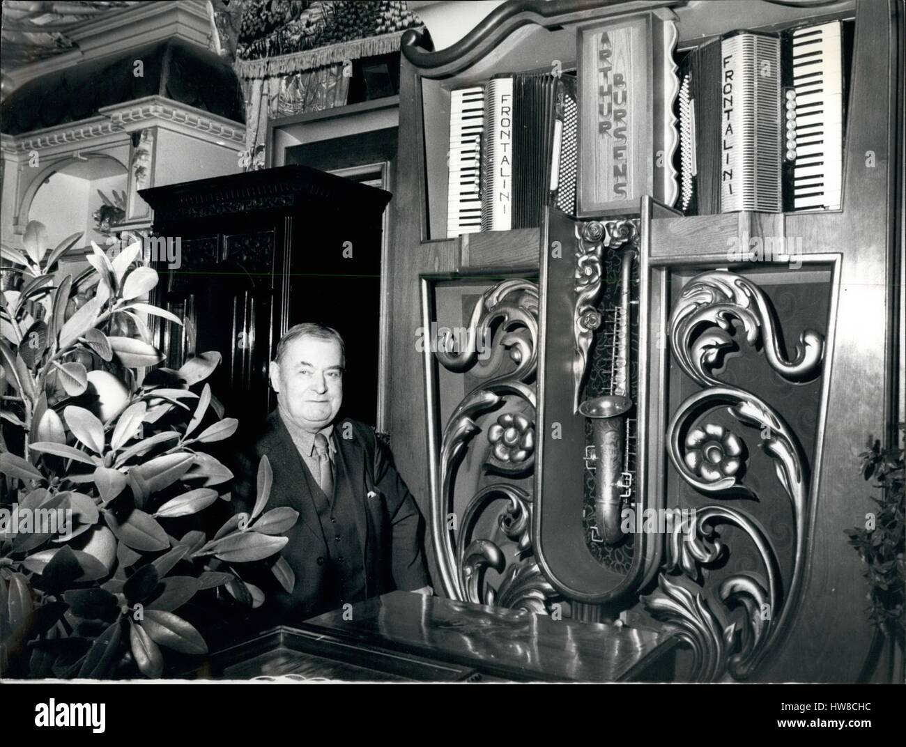 1968 - Charles proudly poses with his Arthur Bursen, dance orchestral ...
