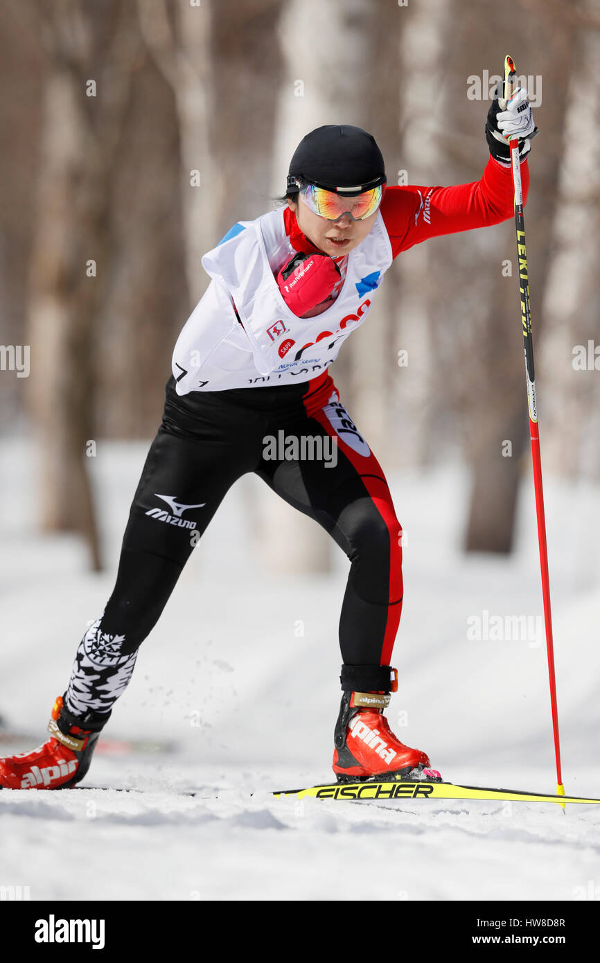 Hokkaido, Japan. 18th Mar, 2017. Momoko Dekijima (JPN) Cross Country ...
