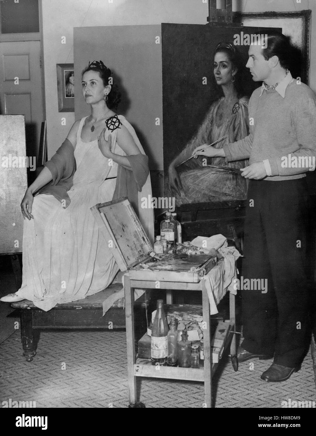 May 02, 1955 - Painting of An Opera star, Magda Lazlo -as Cressida ...