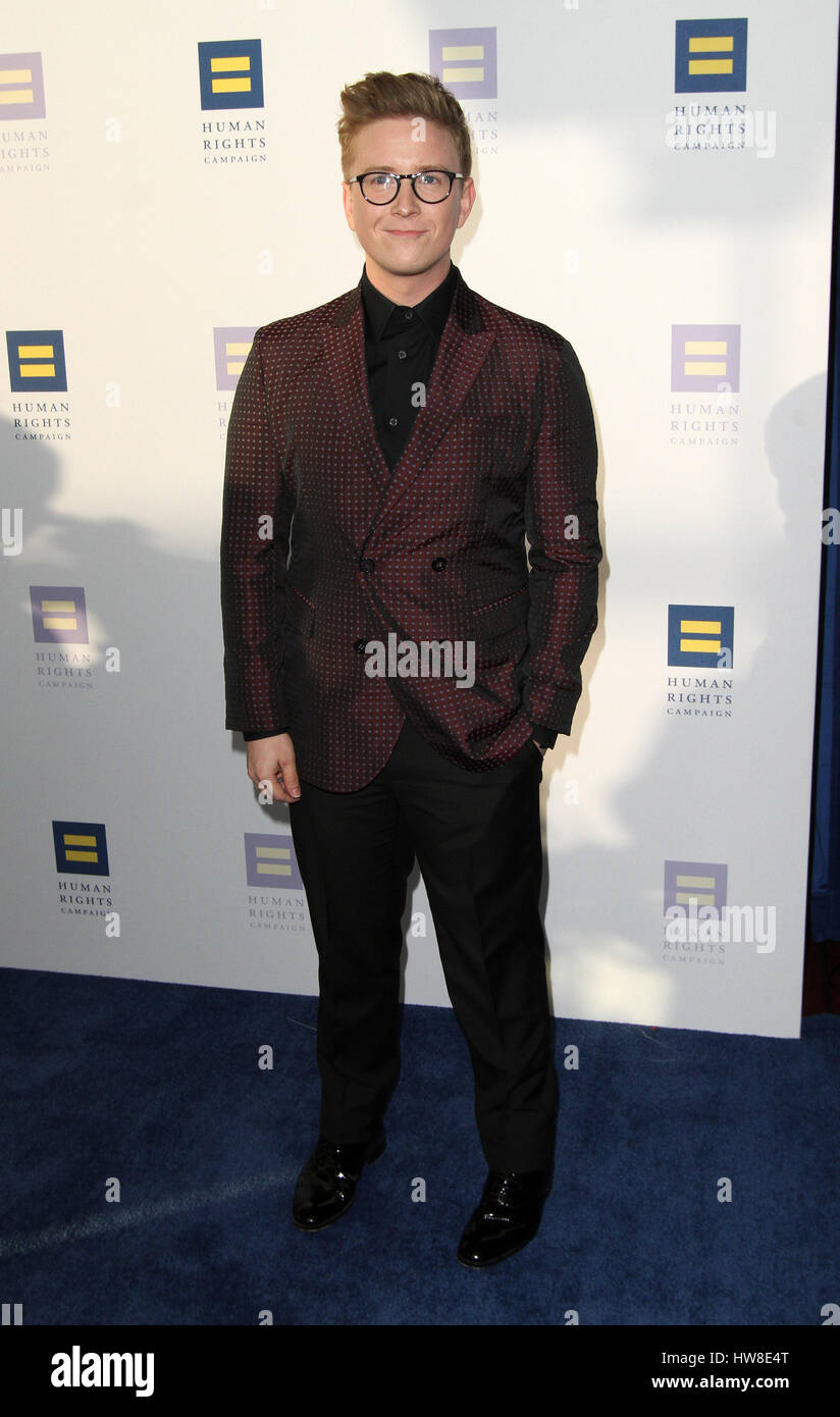 Los Angeles, CA, USA. 18th Mar, 2017. Tyler Oakley. The Human Rights ...