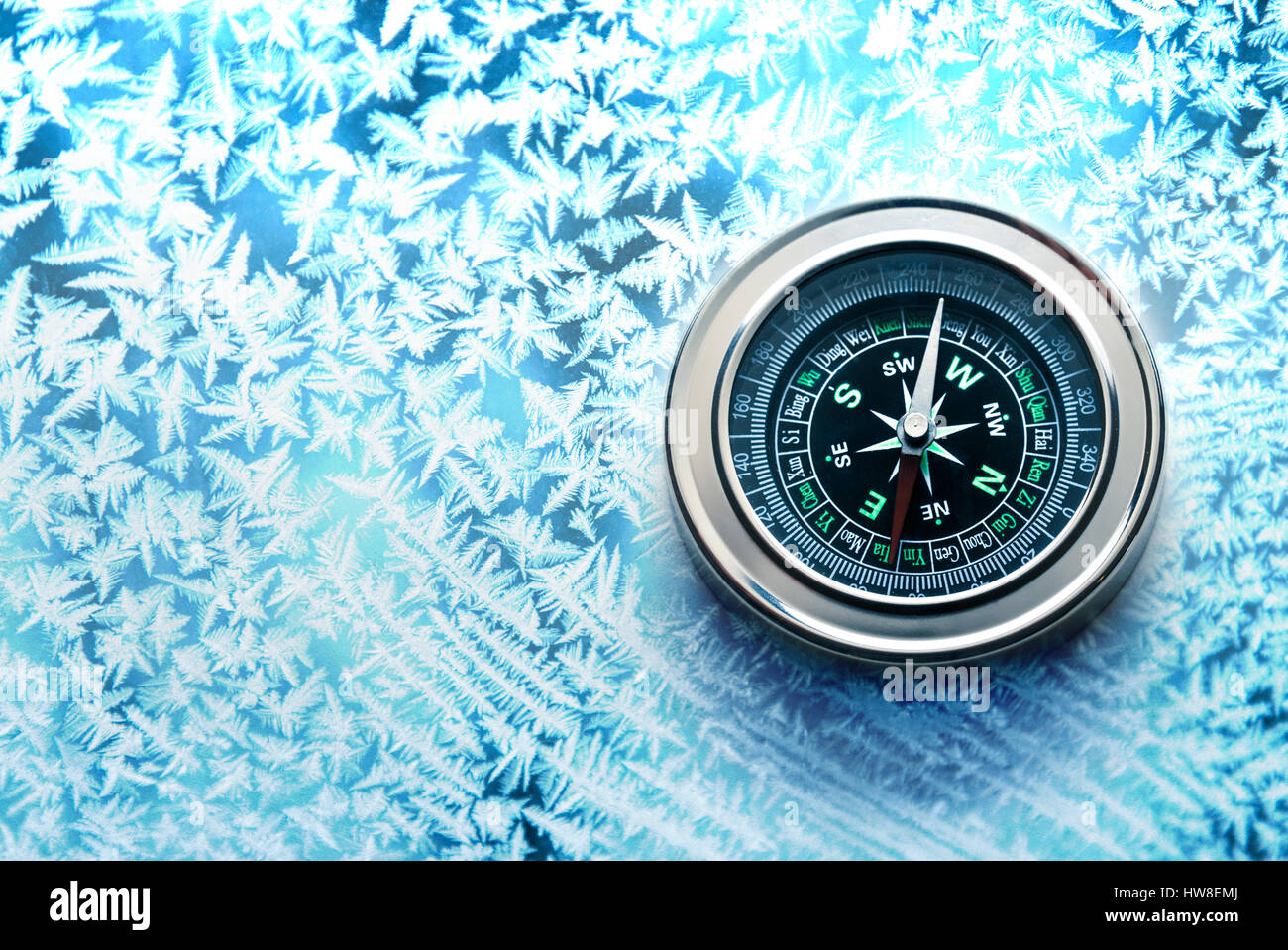 New compass in closeup as single object Stock Photo - Alamy