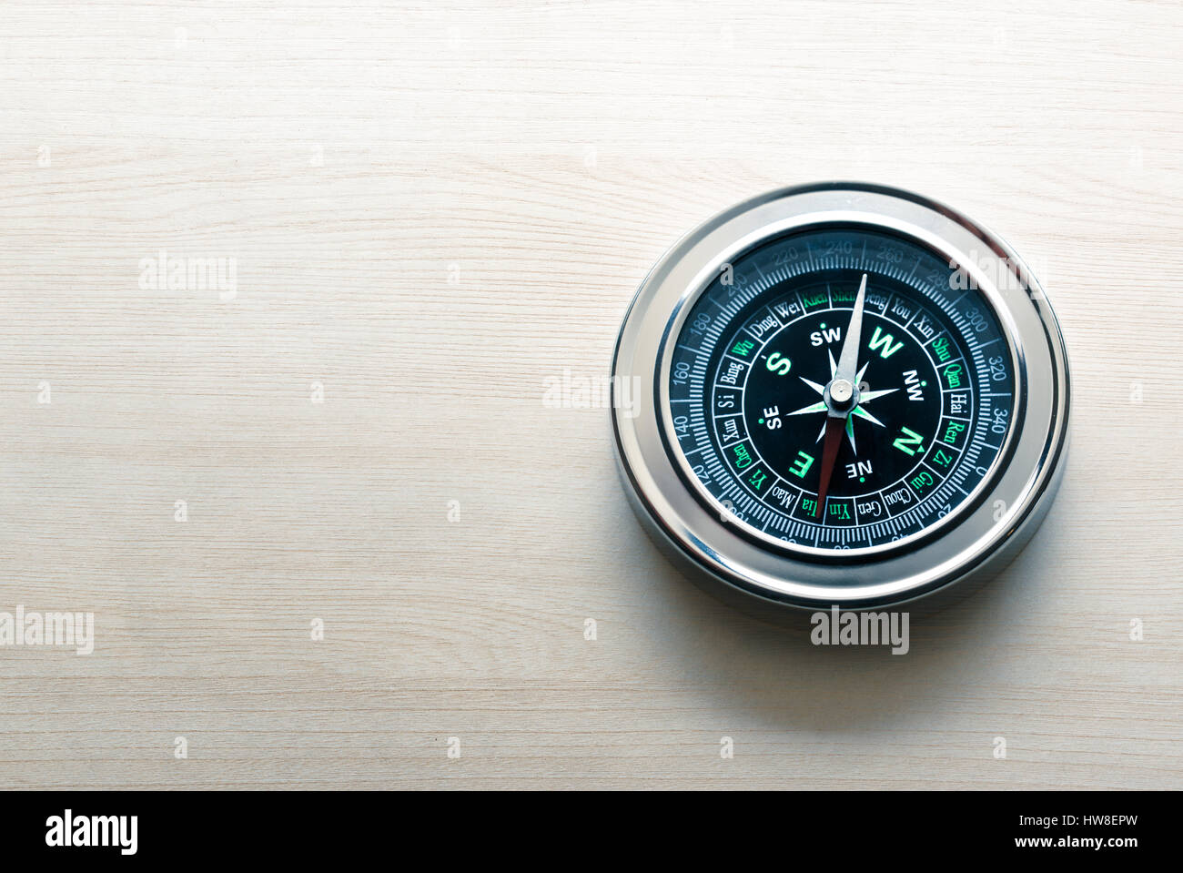 New compass in closeup as single object Stock Photo - Alamy
