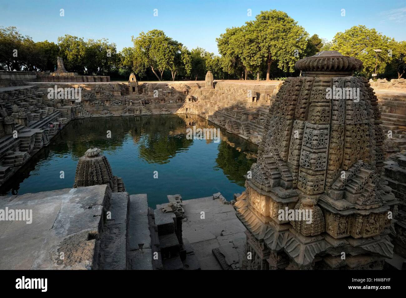 India, Gujarat State, Modhera, the Sun Temple or Surya Temple at ...