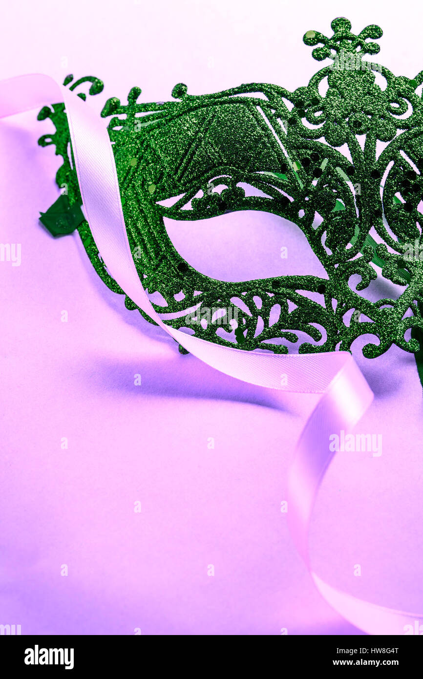 Single carnival disguise mask in close up Stock Photo - Alamy