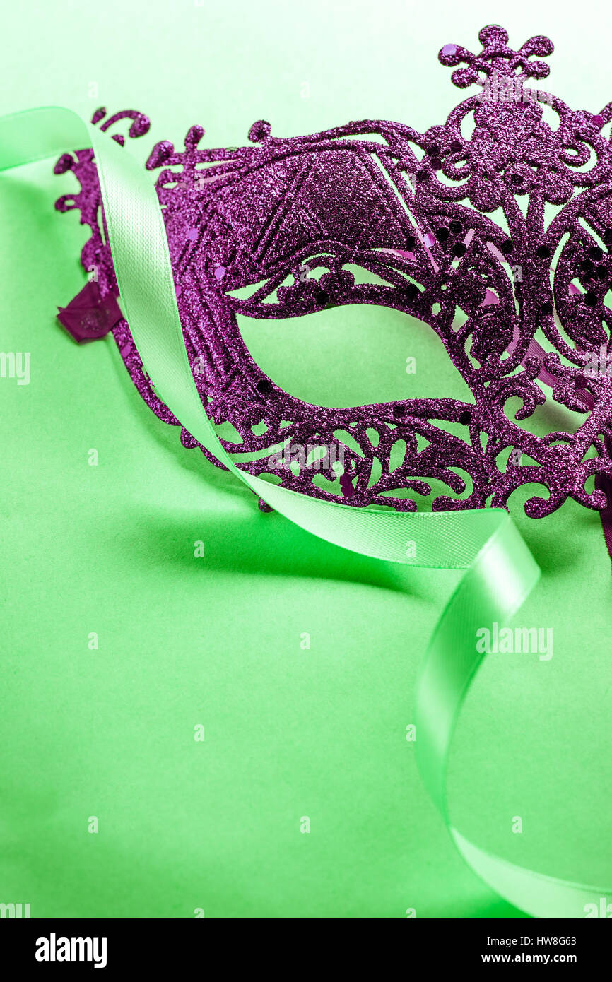 Single carnival disguise mask in close up Stock Photo - Alamy