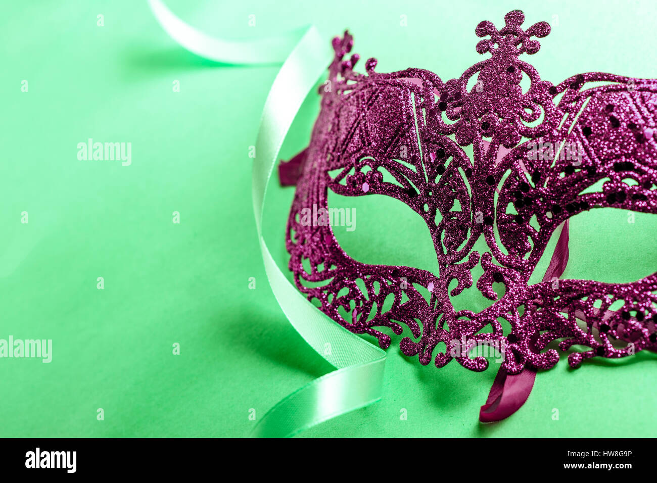 Single carnival disguise mask in close up Stock Photo - Alamy