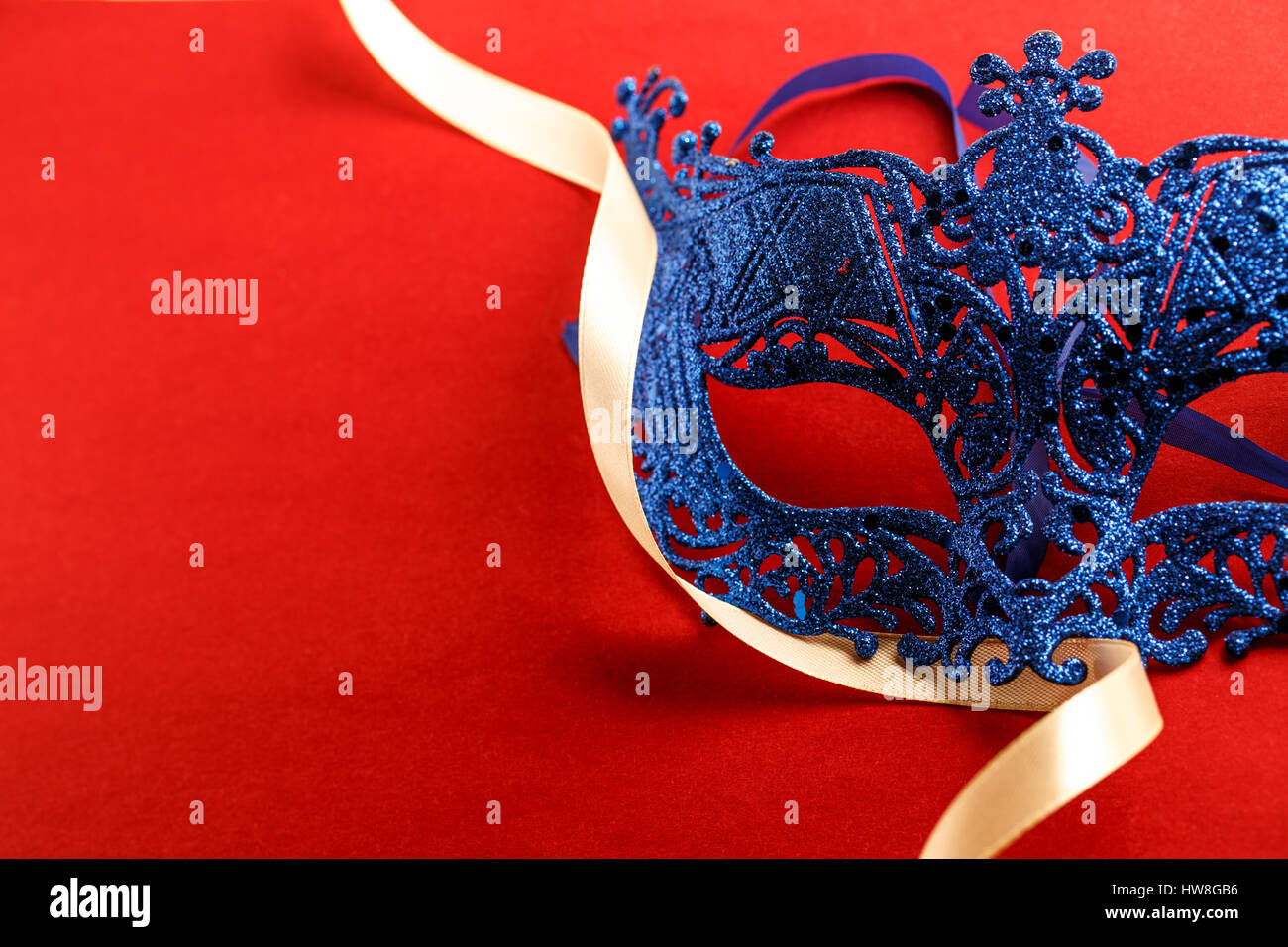 Single carnival disguise mask in close up Stock Photo - Alamy