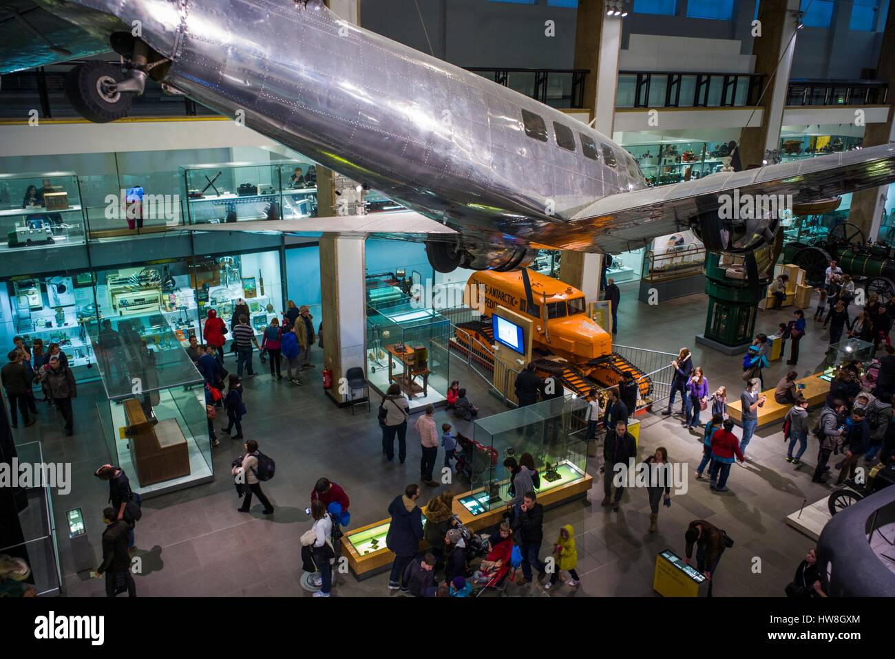 England, London, South Kensington, Science Museum, aircraft in ...