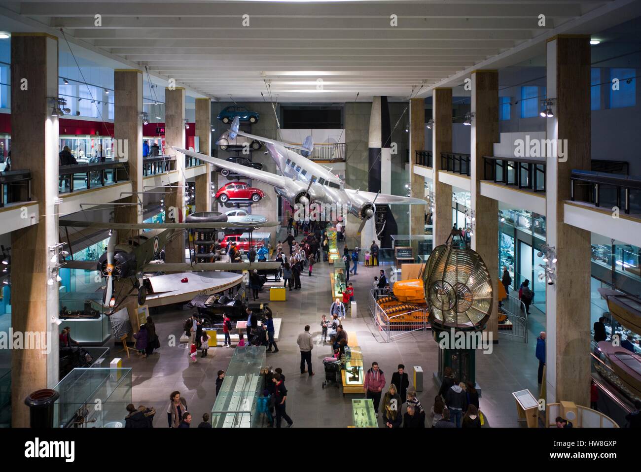 England, London, South Kensington, Science Museum, aircraft in ...