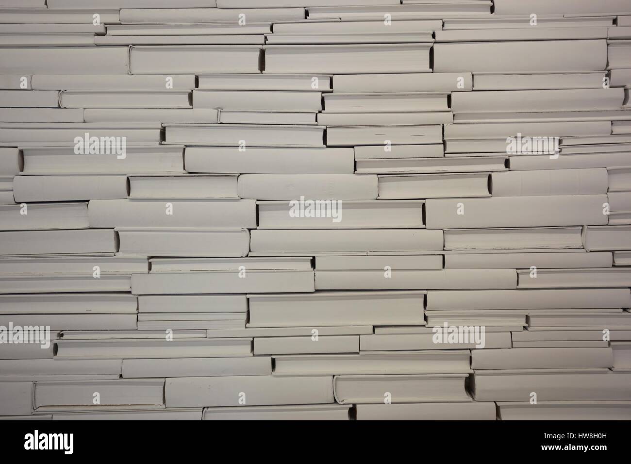 Qatar, Doha, MATHAF, Arab Museum of Modern Art, library area painted ...