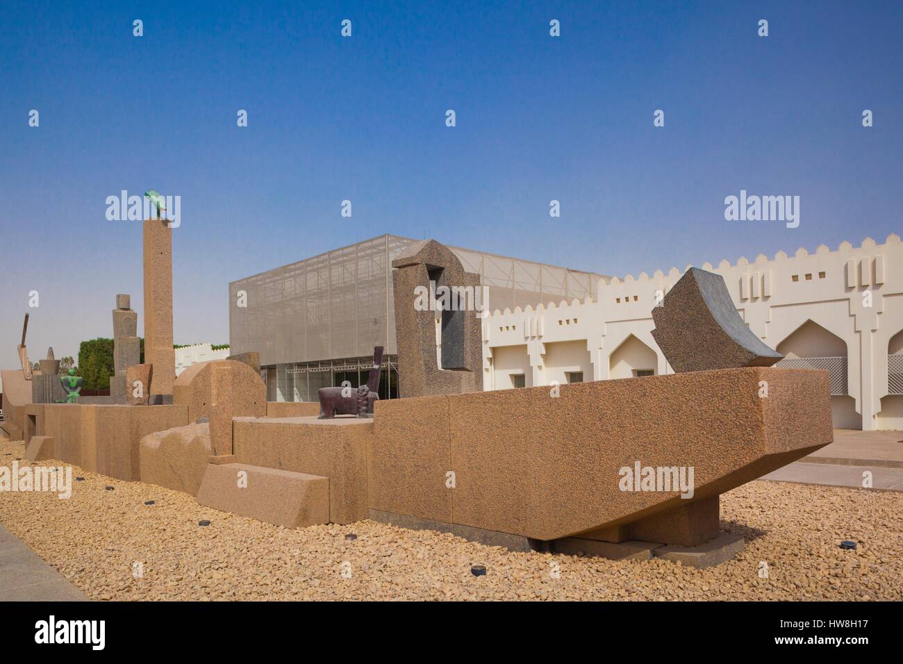 Qatar, Doha, MATHAF, Arab Museum of Modern Art, exterior Stock Photo ...