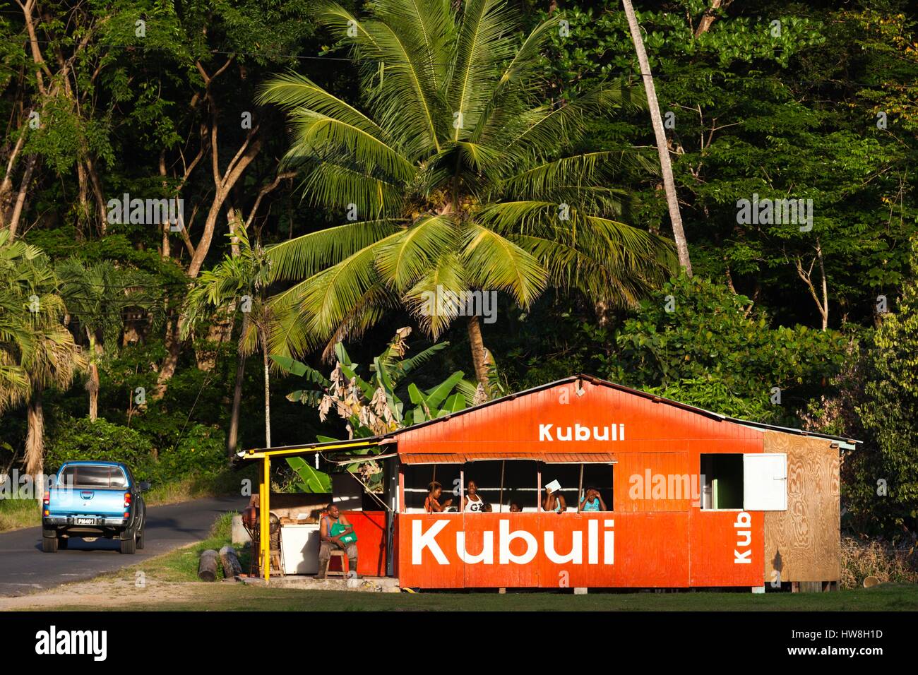 Dominica, Anse de Mai, Kubuli beer stand Stock Photo - Alamy