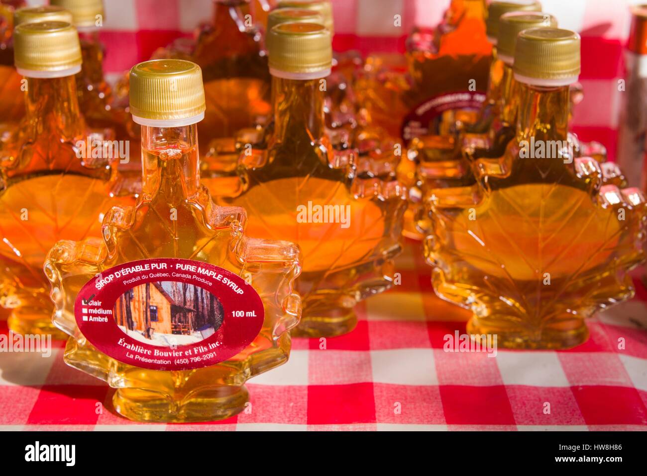 Canada, Quebec, Montreal, Marche Jean Talon market, maple syrup Stock ...