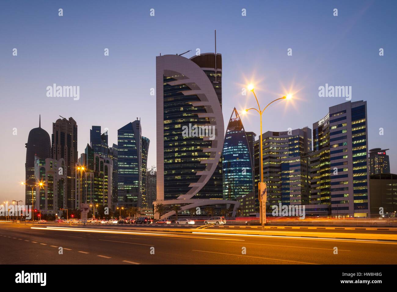 Skyscrapers west bay doha hi-res stock photography and images - Alamy