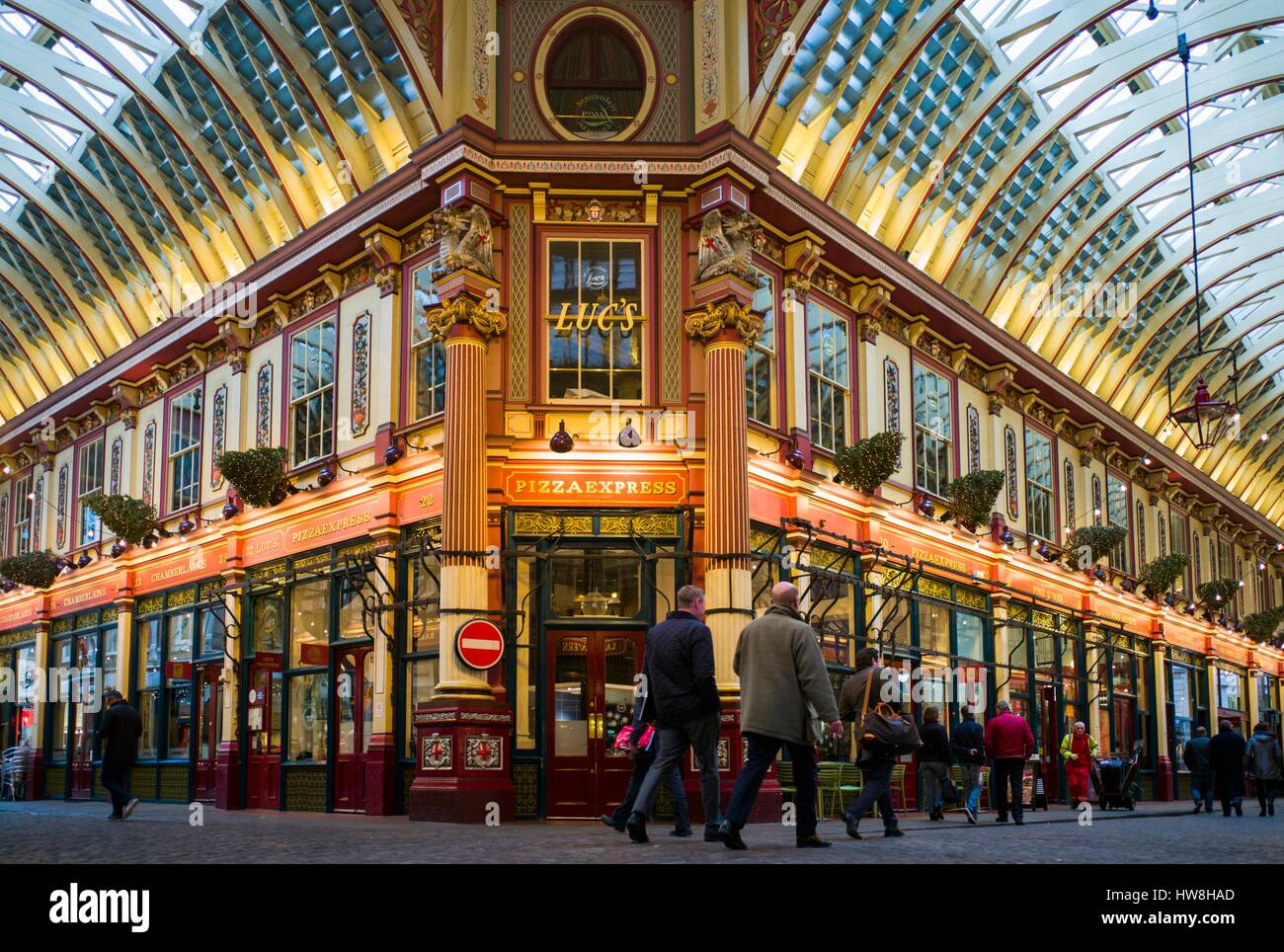 England, London, The City, Leadenhall Market, interior Stock Photo - Alamy