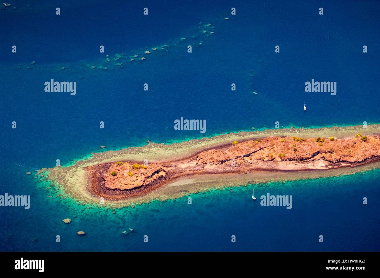 France, Mayotte island (French overseas department), the lagoon and the ...