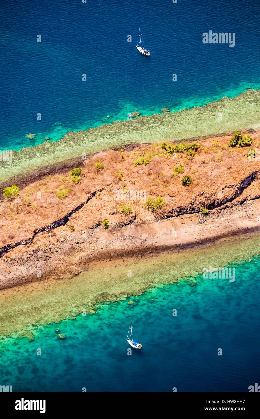 France, Mayotte island (French overseas department), the lagoon and the ...