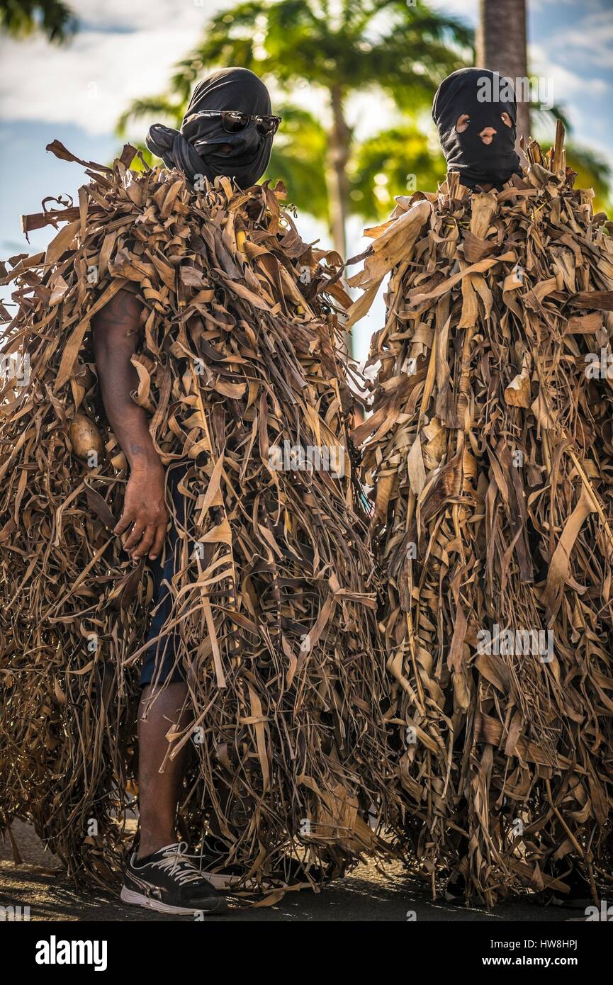France, Guadeloupe, Grande Terre, Pointe a Pitre, two leaf men of Mass ...