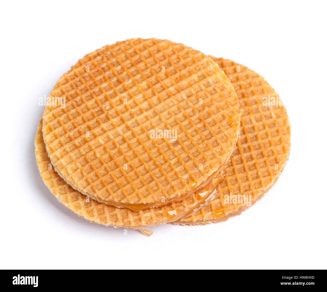 Round wafers isolated on white background Stock Photo - Alamy