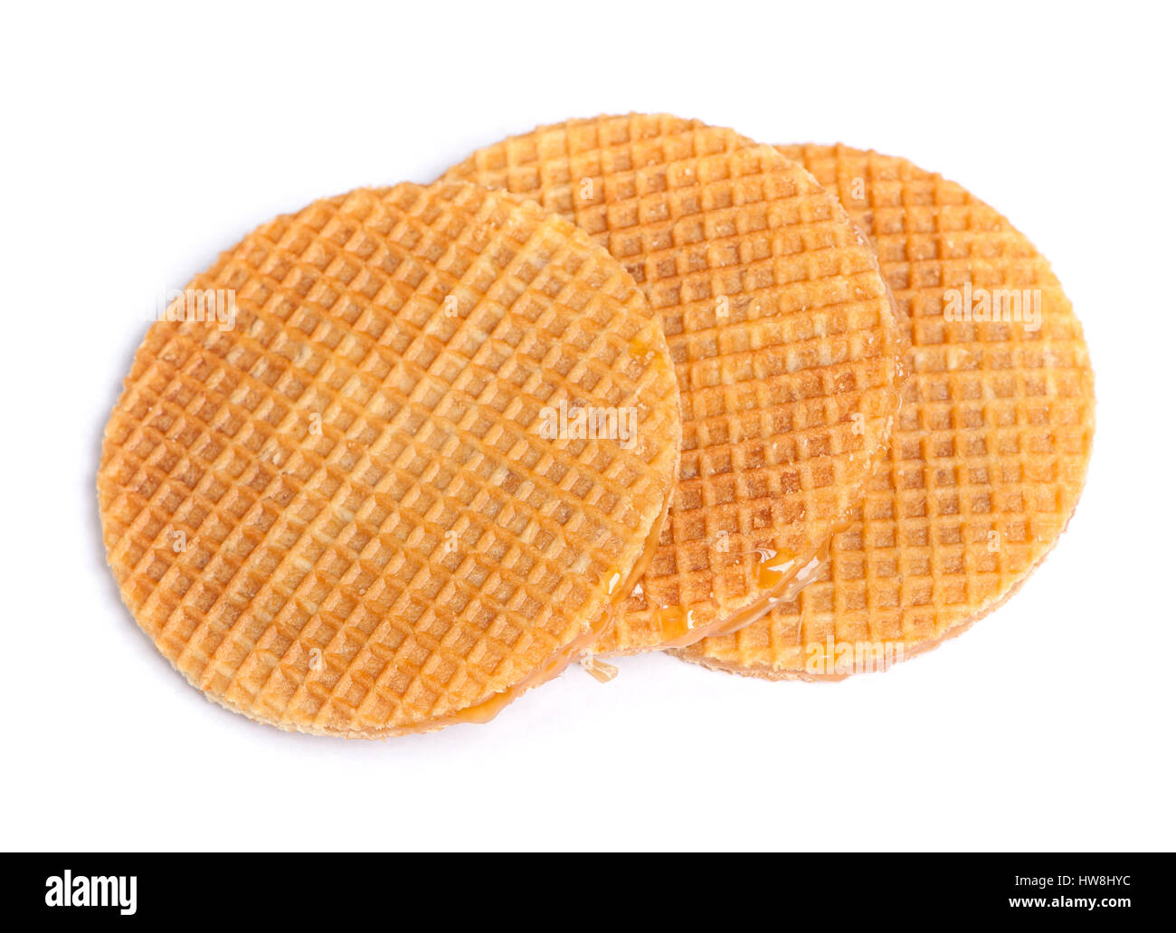 Round wafers isolated on white background Stock Photo - Alamy
