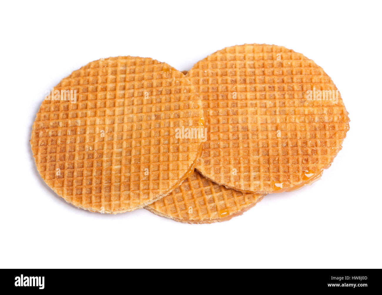 Round wafers isolated on white background Stock Photo - Alamy