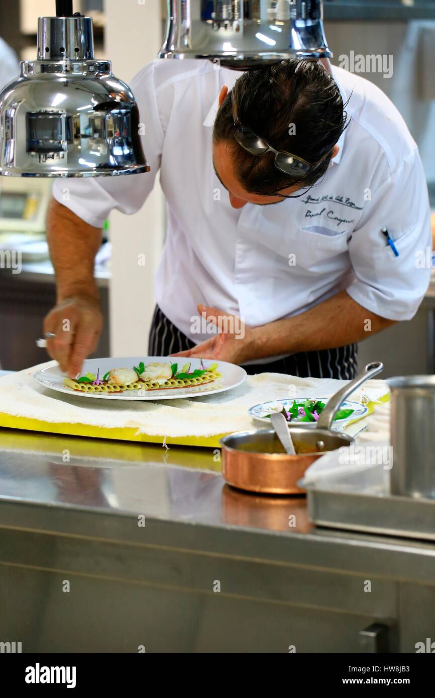 France, Corse du Sud, Porto Vecchio, Hotel Cala Rossa, chef Pascal ...