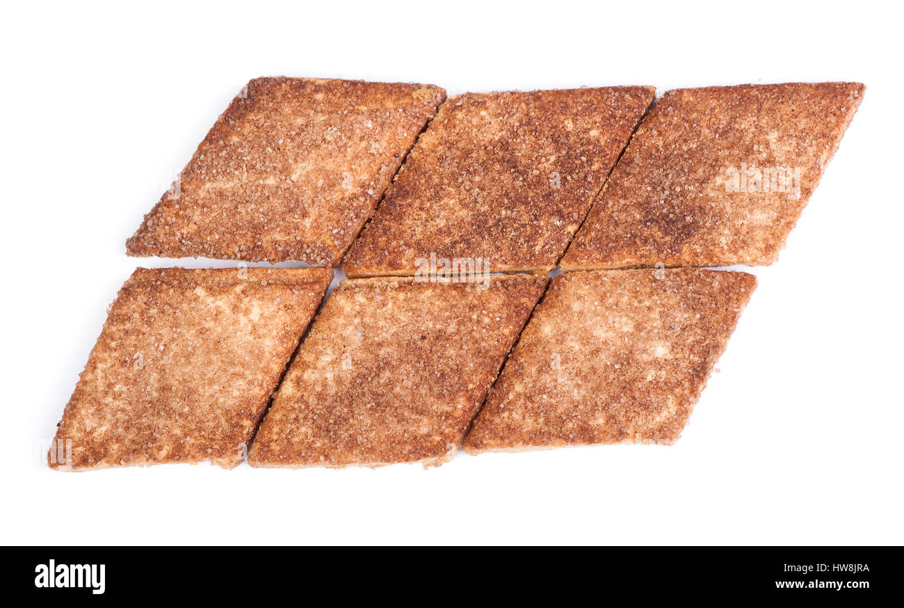 Rhombus shape cookies isolated on white background Stock Photo - Alamy