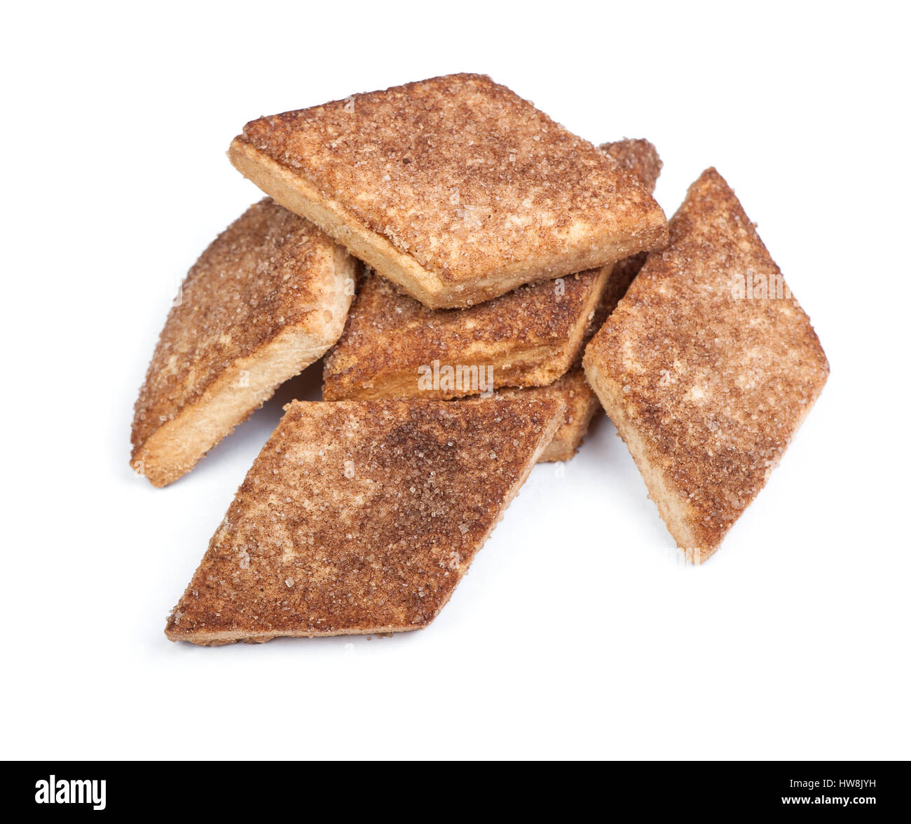 Rhombus shape cookies isolated on white background Stock Photo - Alamy