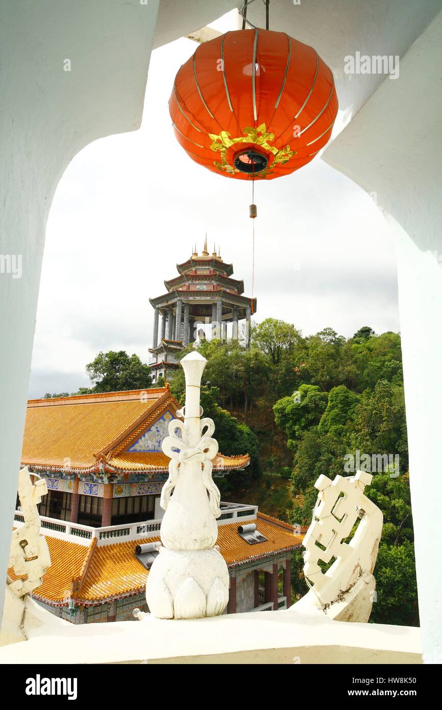 Malaysia, Penang, Air Itam, Kek Lok Si temple, view from the Ban Po ...