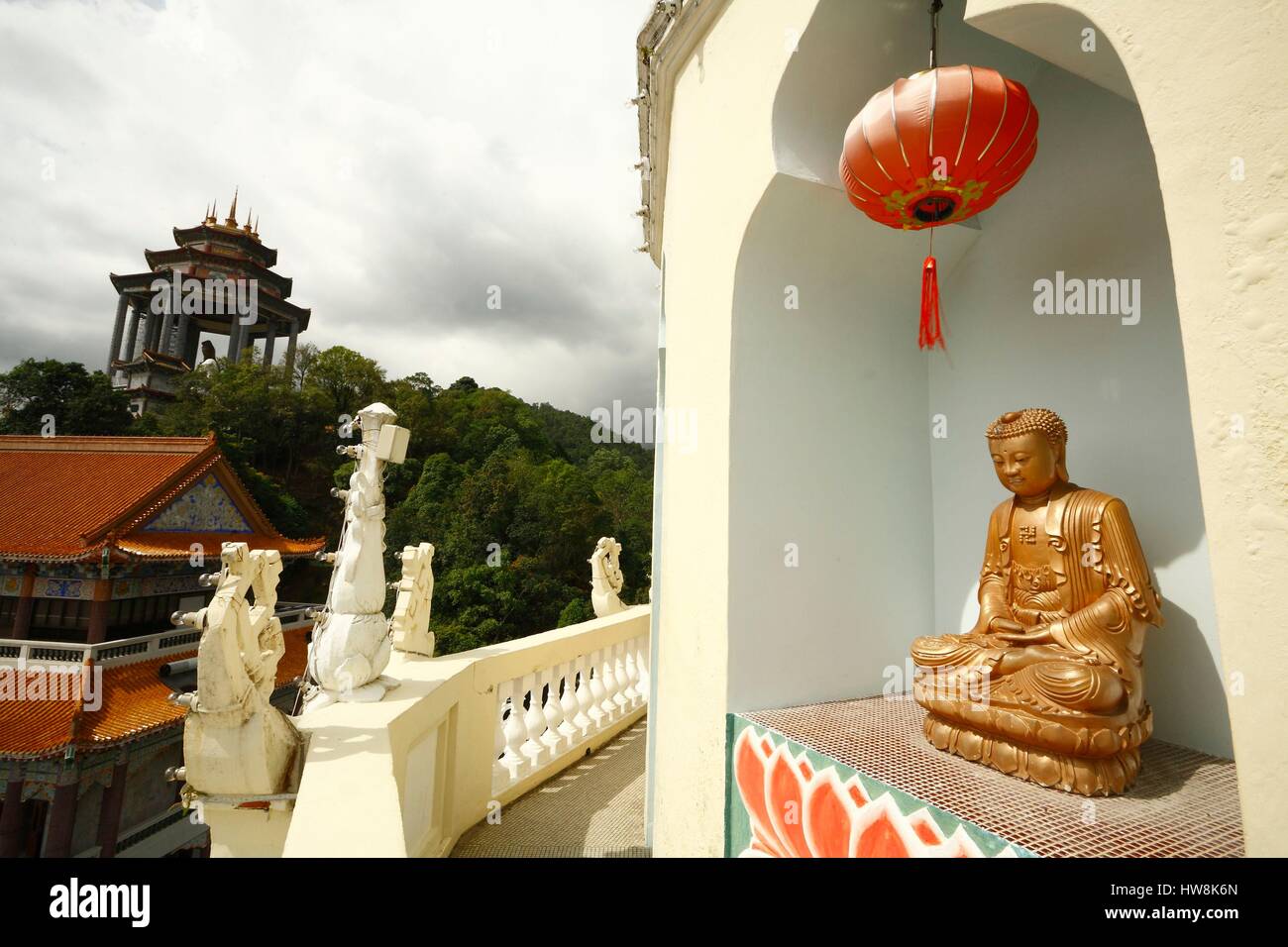 Malaysia, Penang, Air Itam, Kek Lok Si temple, view from the Ban Po ...