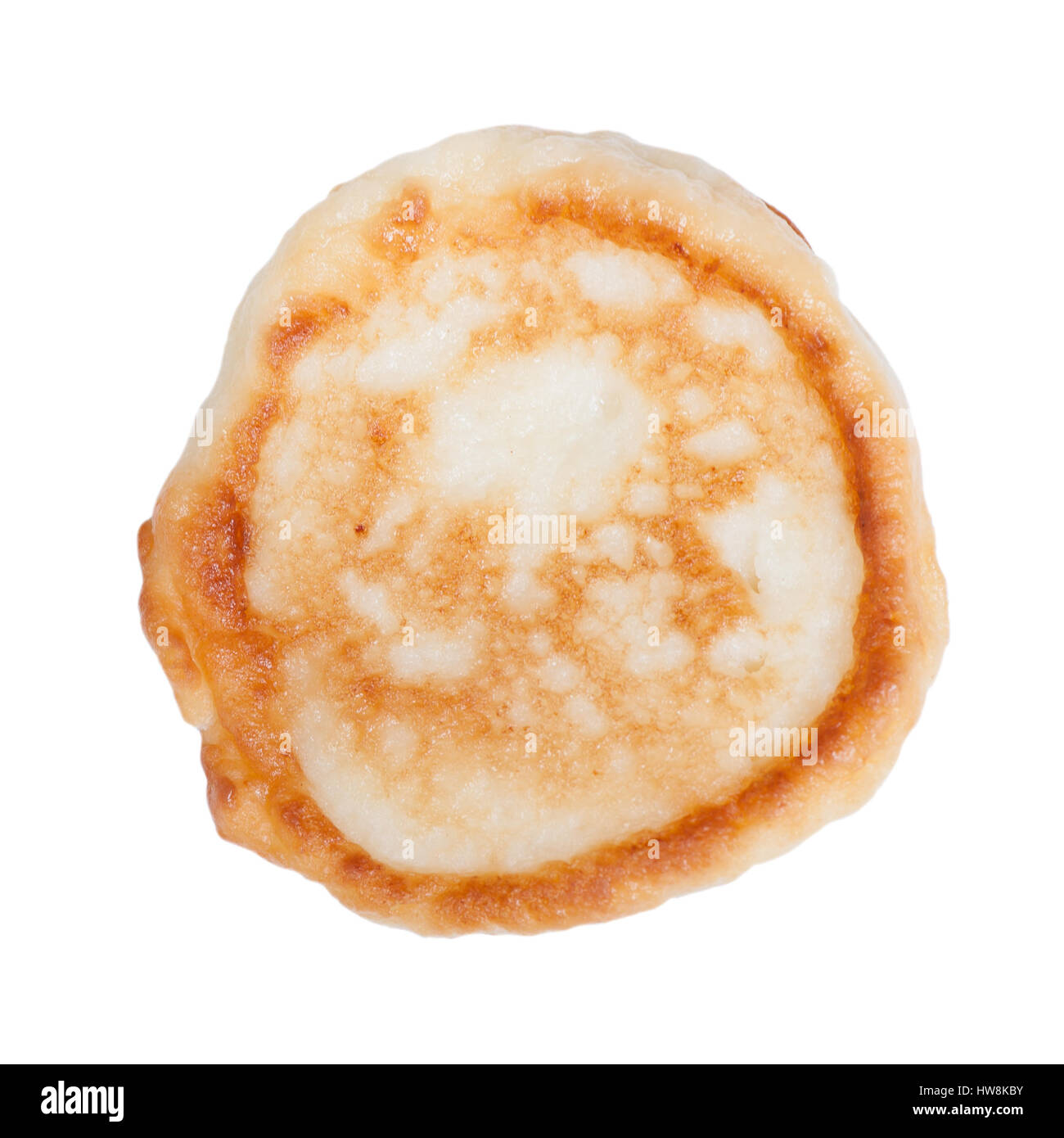 One pancake isolated on white background Stock Photo - Alamy