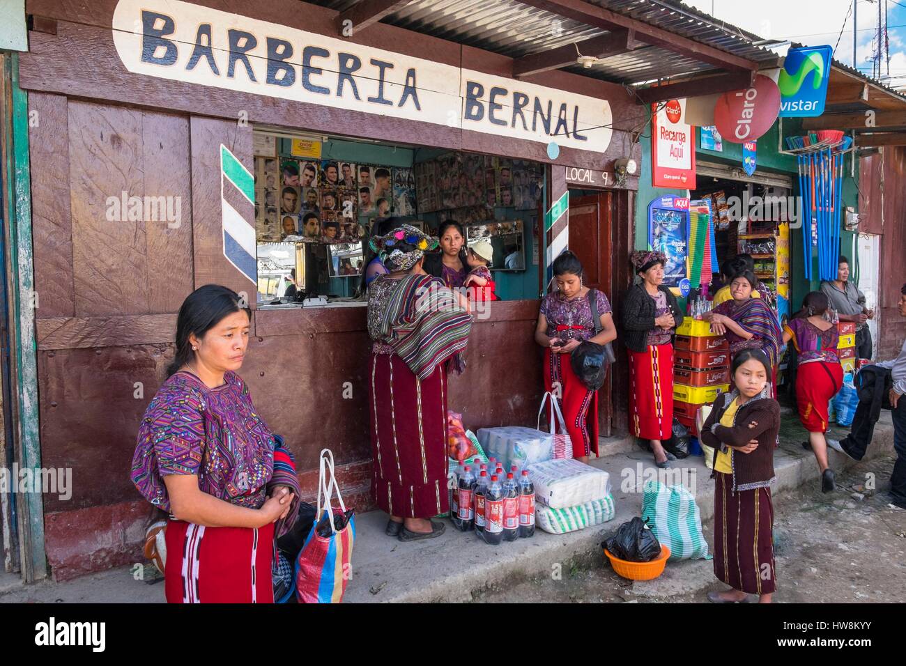 Guatemala, Quiche department, Nebaj, Ixil Mayan village, nestled in the ...