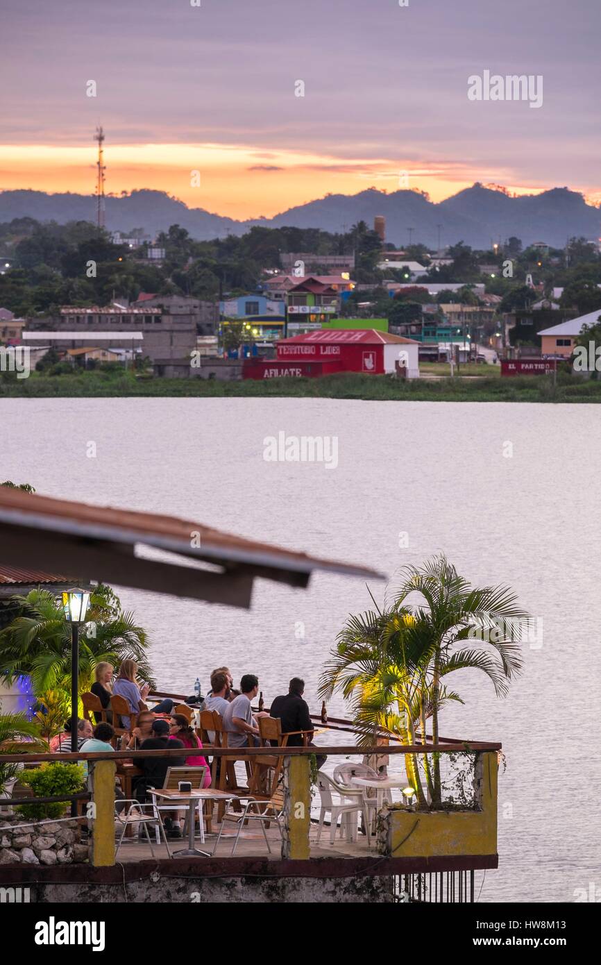 Guatemala, Peten department, El Remate, Flores island on Lake Peten ...