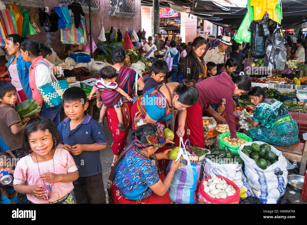 Guatemala, Quiche department, Nebaj, Ixil Mayan village, nestled in the ...