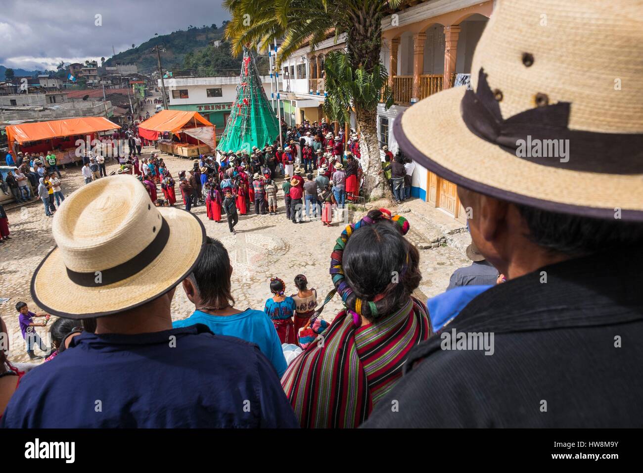 Guatemala, Quiche department, Nebaj, Ixil Mayan village, nestled in the ...