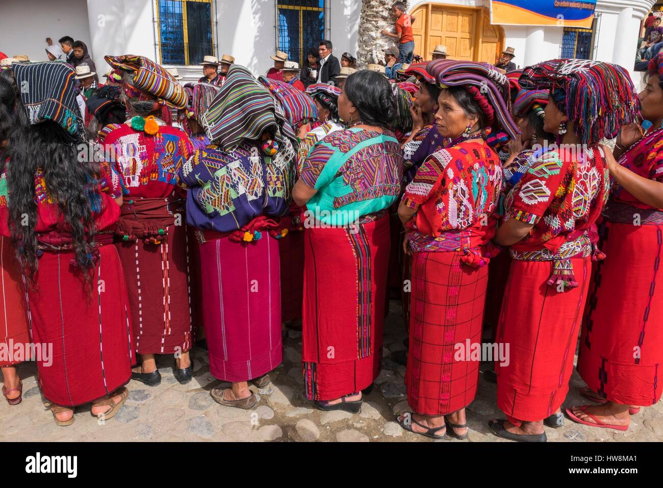 Guatemala, Quiche department, Nebaj, Ixil Mayan village, nestled in the ...
