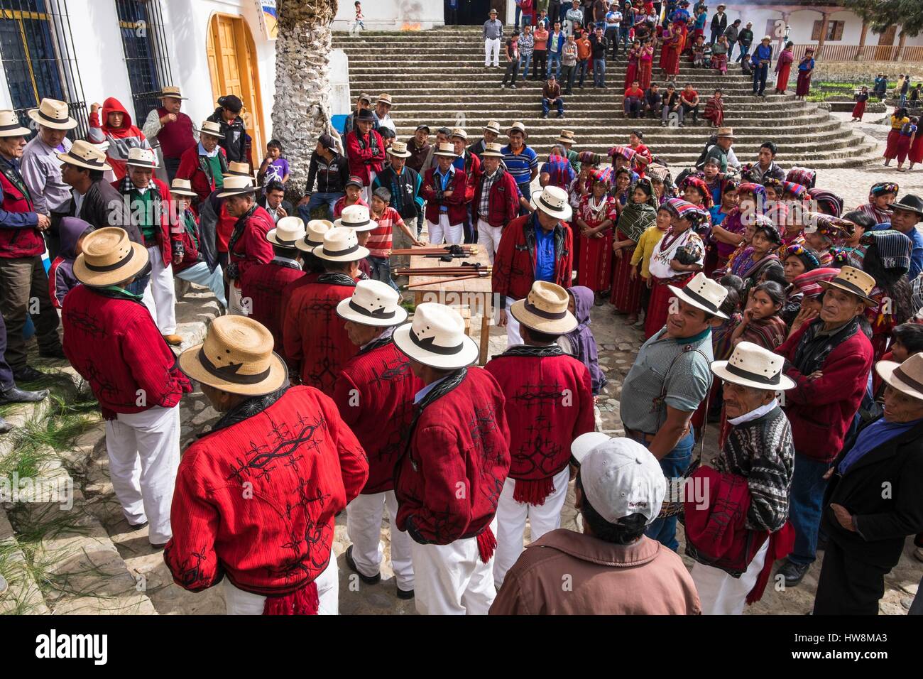 Guatemala, Quiche department, Nebaj, Ixil Mayan village, nestled in the ...