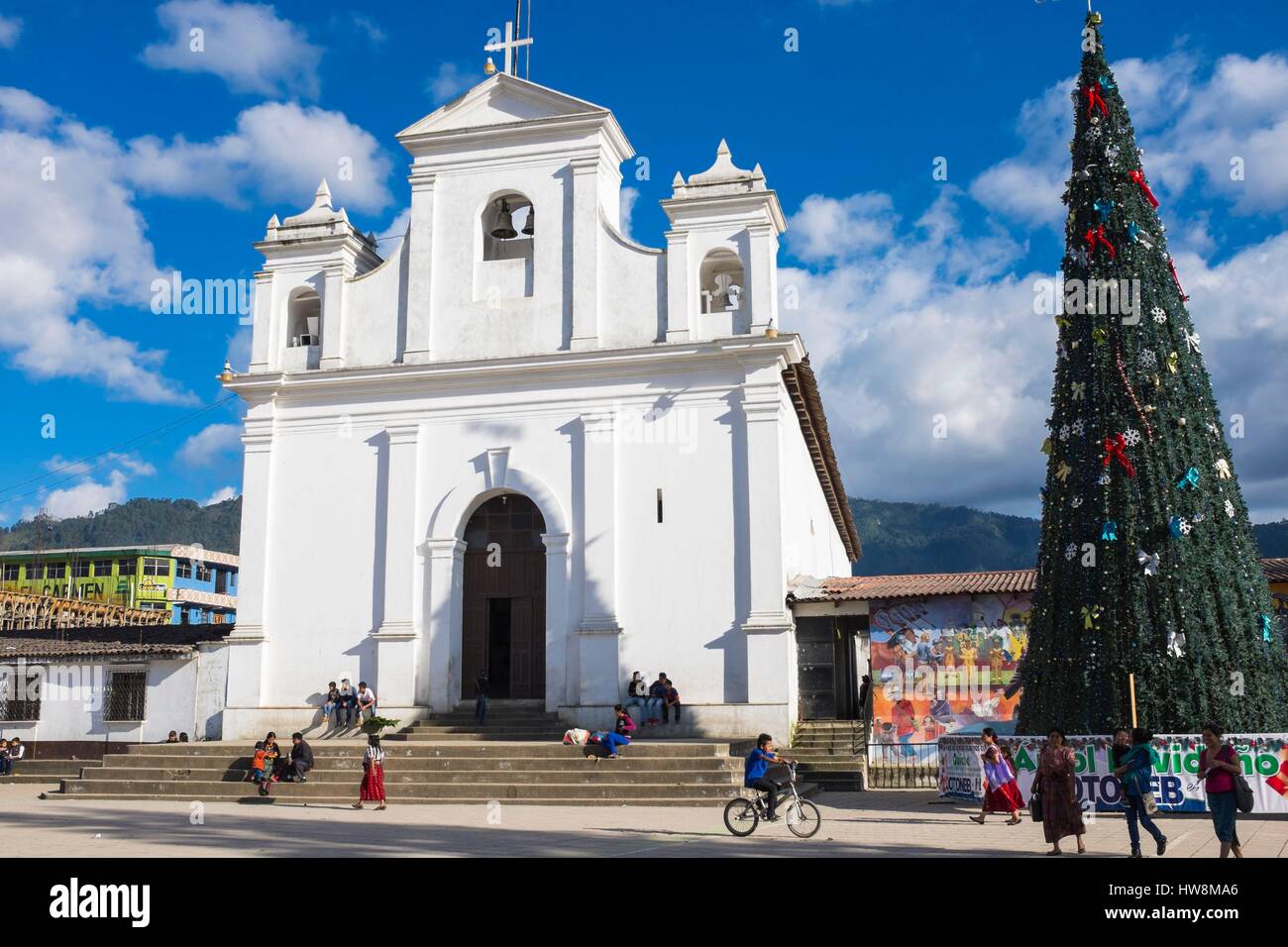 Guatemala, Quiche department, Nebaj, Ixil Mayan village, nestled in the ...