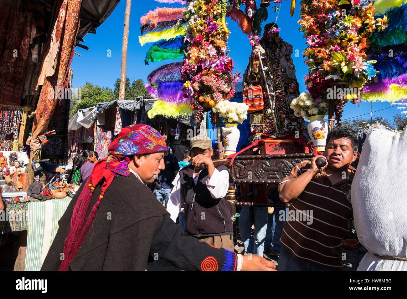 Guatemala, Quiche department, Chichicastenango, sunday market, mayan ...