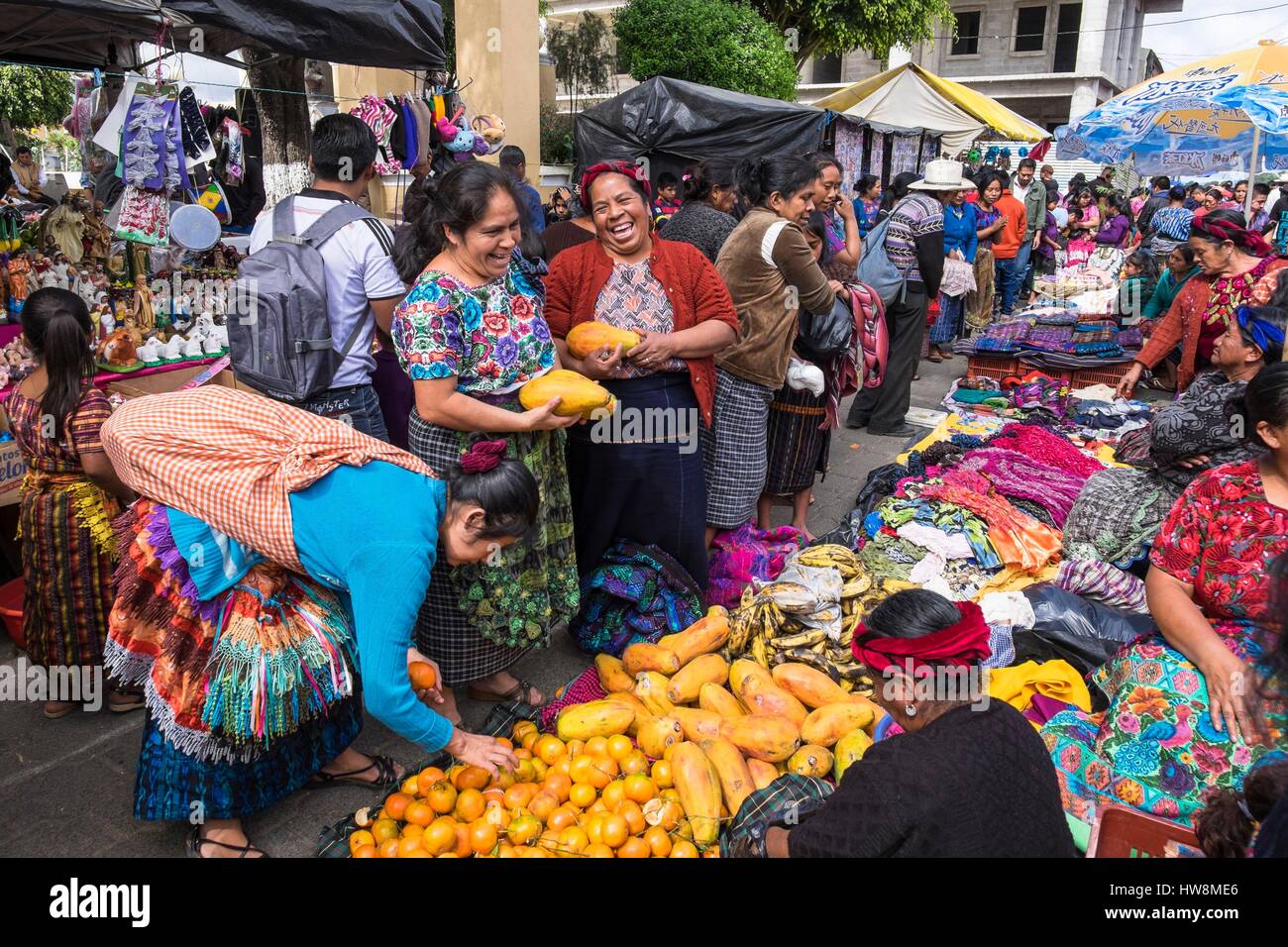 Guatemala, Sacatepequez department, Santa Maria de Jesus, village close ...