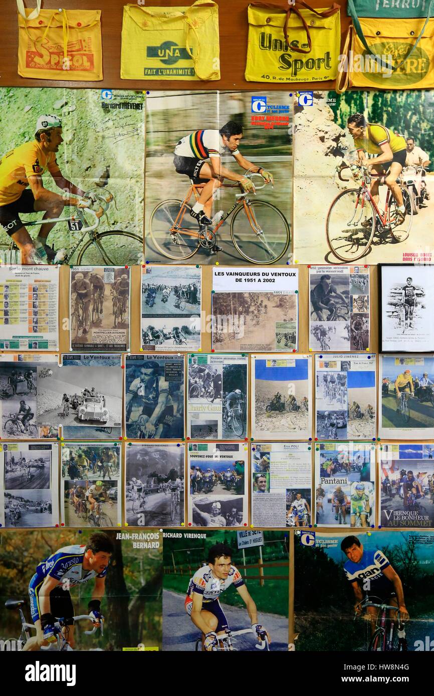 France, Vaucluse, Bedoin, exhibition on the history of cycling, Lino ...
