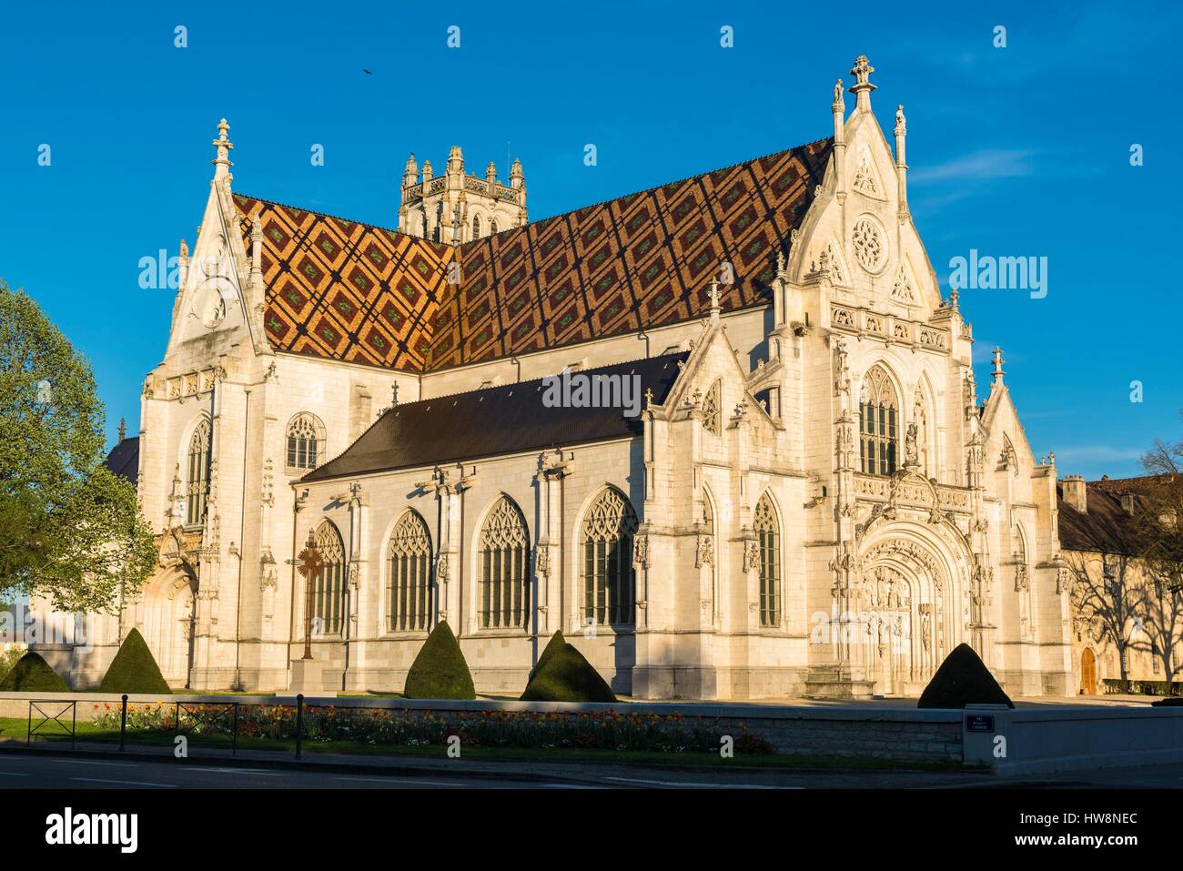 France, Ain, Bourg-en-Bresse, Saint-Nicolas-de-Tolentin de Brou church ...