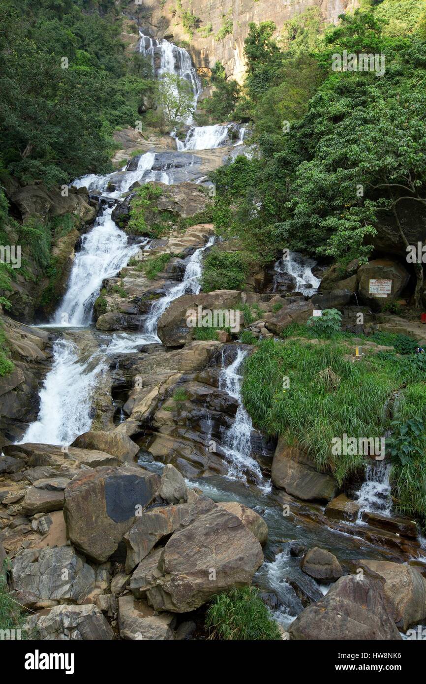 Sri Lanka, Uva Province, Badulla district, Ella, Ravana waterfall Stock ...